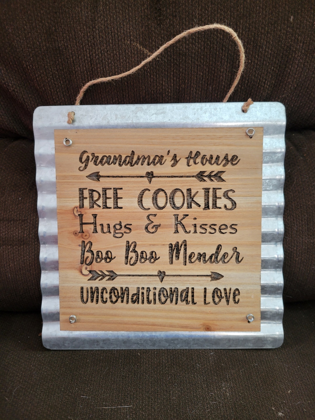 Grandma's House Rustic Engraved Sign - Etsy