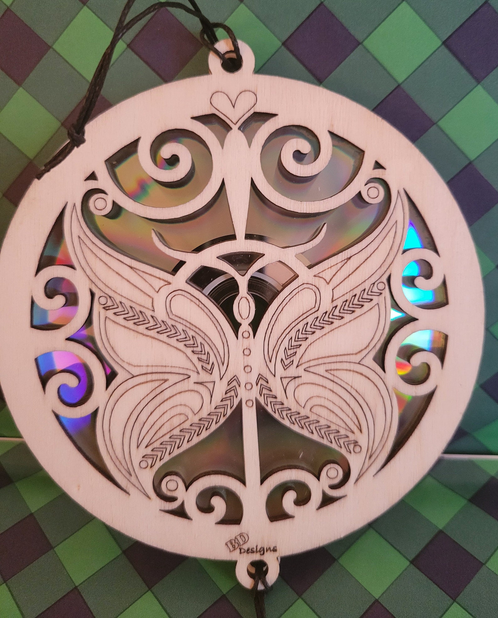 Butterfly Suncatcher Reflector Upcycled Cds Laser Cut - Etsy