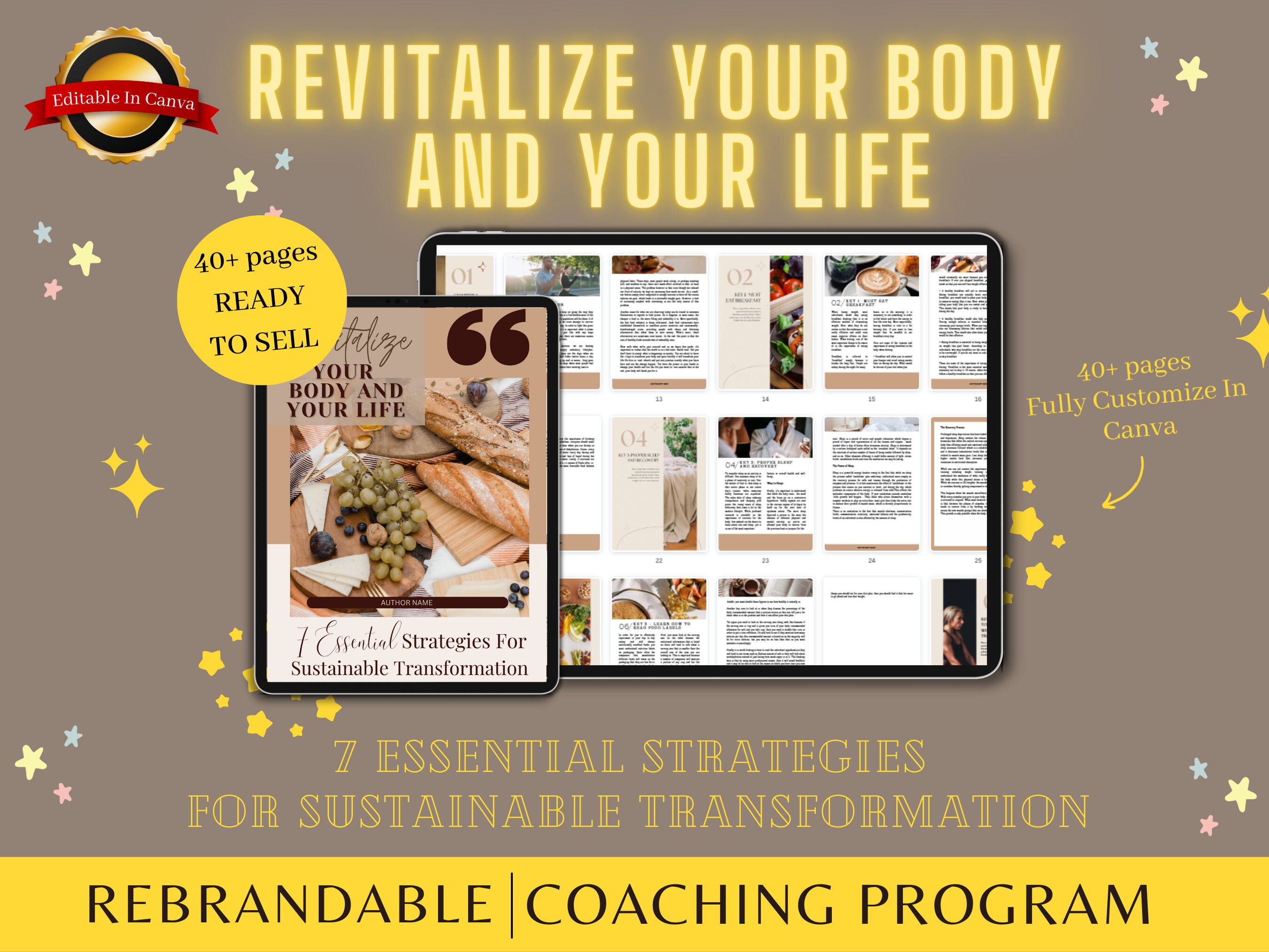 7 Essential Body Transformation Done for You Workbook,coaching Program ...
