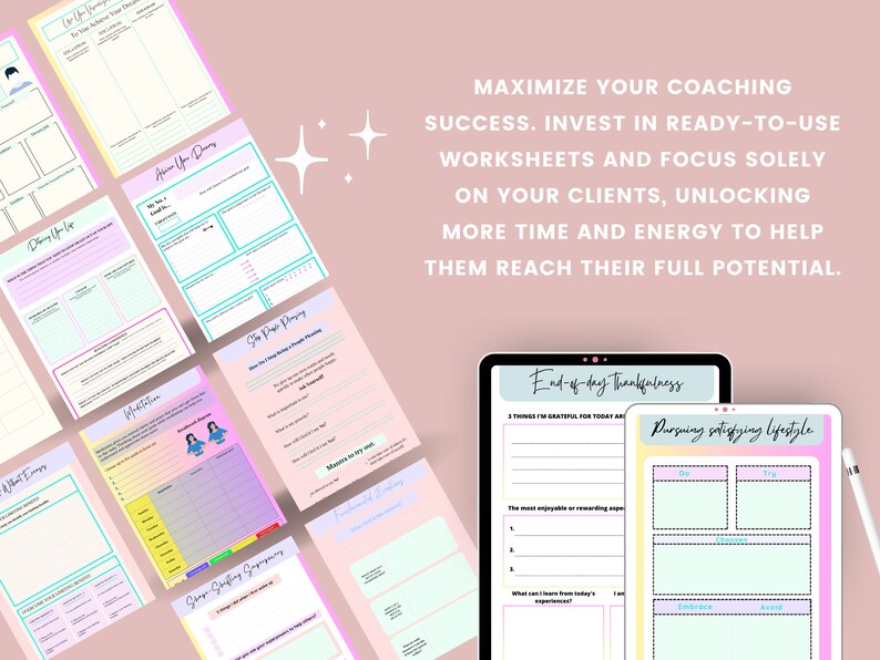 Coaching Session Worksheets, Life Coaching Tools, Coaching Worksheets ...