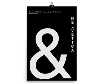 Helvetica Typeface Poster unframed - Etsy