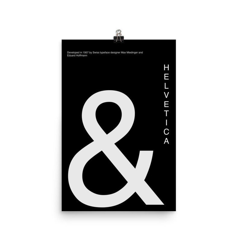 Typeface Poster - Etsy