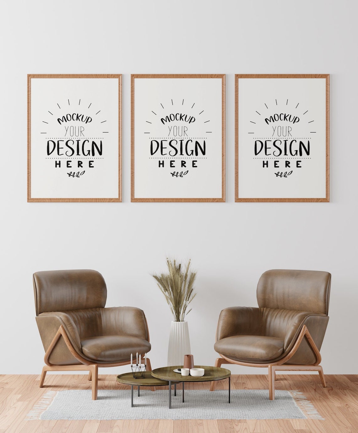 Modern Three Frame Mockup, Modern Mockup, Interior Mockup, Mockup Frame ...