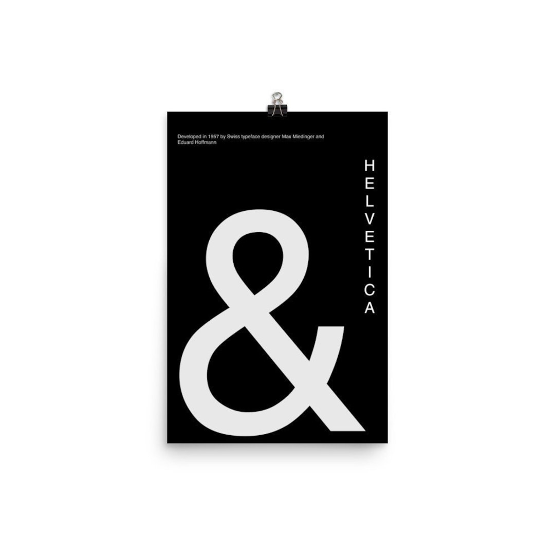 Helvetica Typeface Poster (unframed) - Etsy