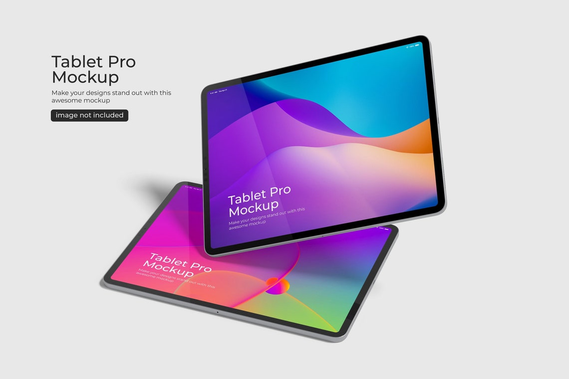 IPad Pro Mockup, Tablet Mockup Flat Lay, Mock up Photos, Screen Mockup ...