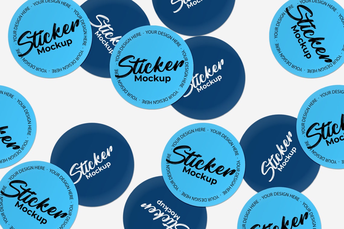 Sticker Mockup, Sticker Mockup Psd, Sticker Mockup Bundle - Etsy