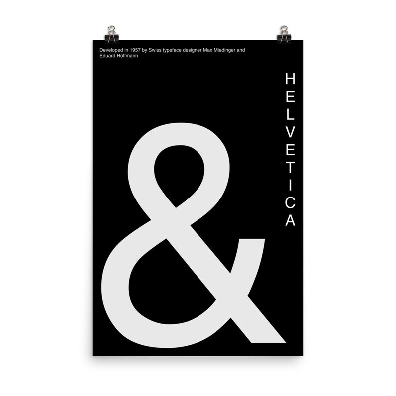 Helvetica Typeface Poster (unframed) - Etsy