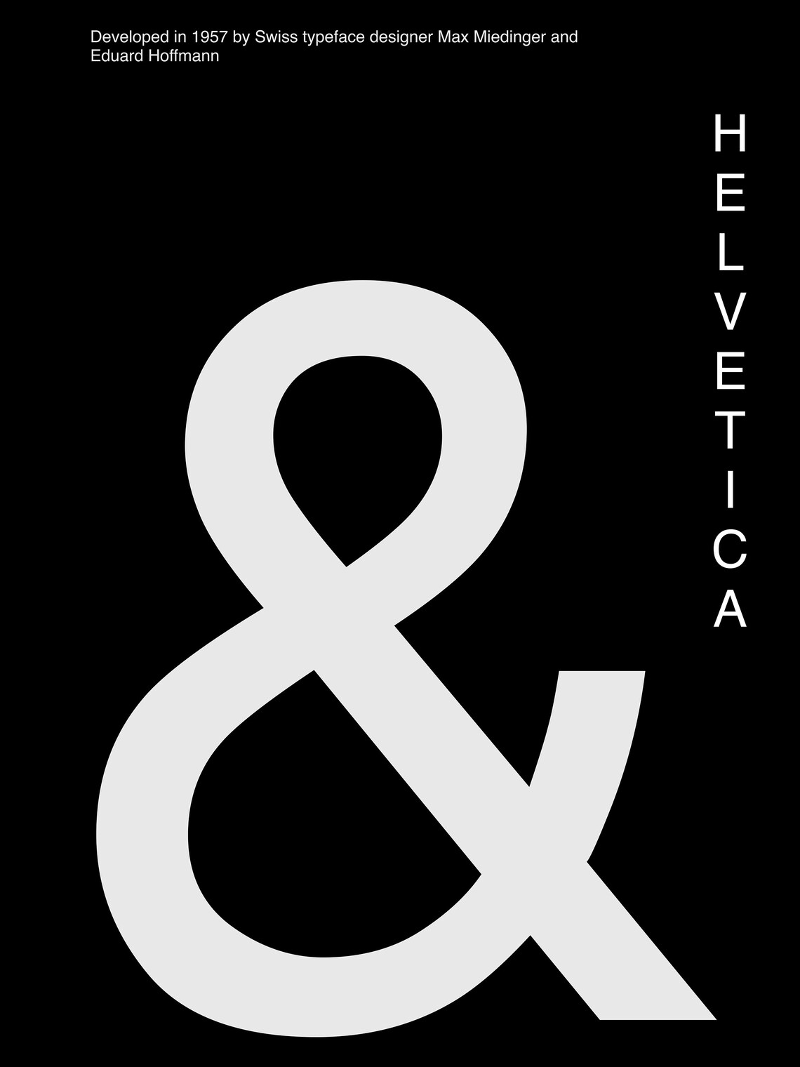 Helvetica Typeface Poster (unframed) - Etsy