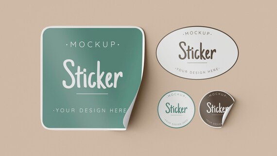 Sticker Mockup Sticker Mockup Psd Sticker Mockup Bundle - Etsy