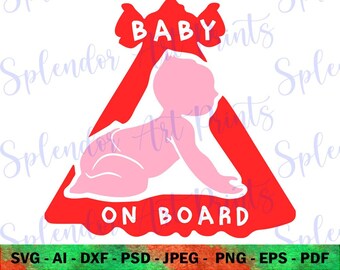 Baby in Car X2 Svg. Baby on Board Svg. Instant Digital Download ...