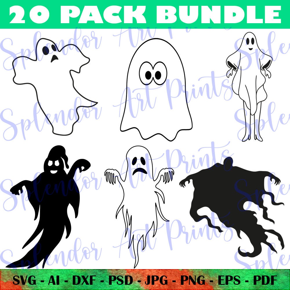 GHOST BUNDLE SVG, Gothic Svg, Halloween Bundle Svg, Svg File Cricut ...