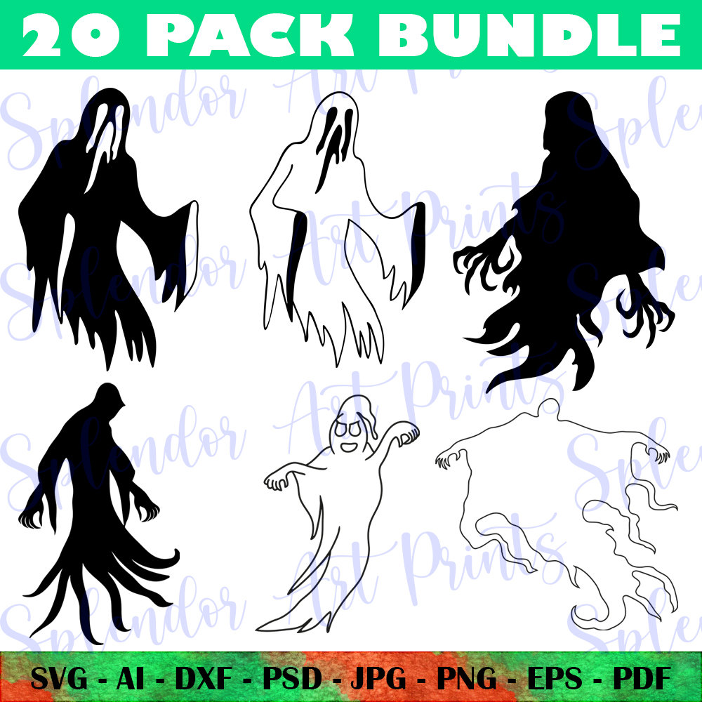 GHOST BUNDLE SVG, Gothic Svg, Halloween Bundle Svg, Svg File Cricut ...