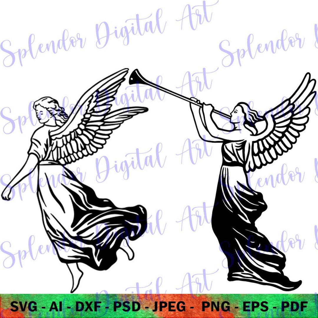 ANGEL Svg, ARCHANGEL, GUARDIAN Angel Set of 2, Png, Cricut Svg ...