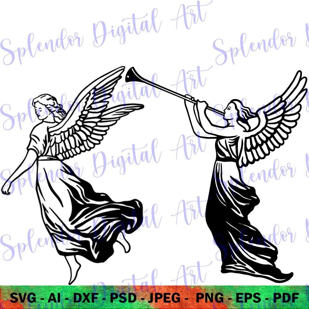 ANGEL Svg, ARCHANGEL, GUARDIAN Angel Set of 2, Png, Cricut Svg ...