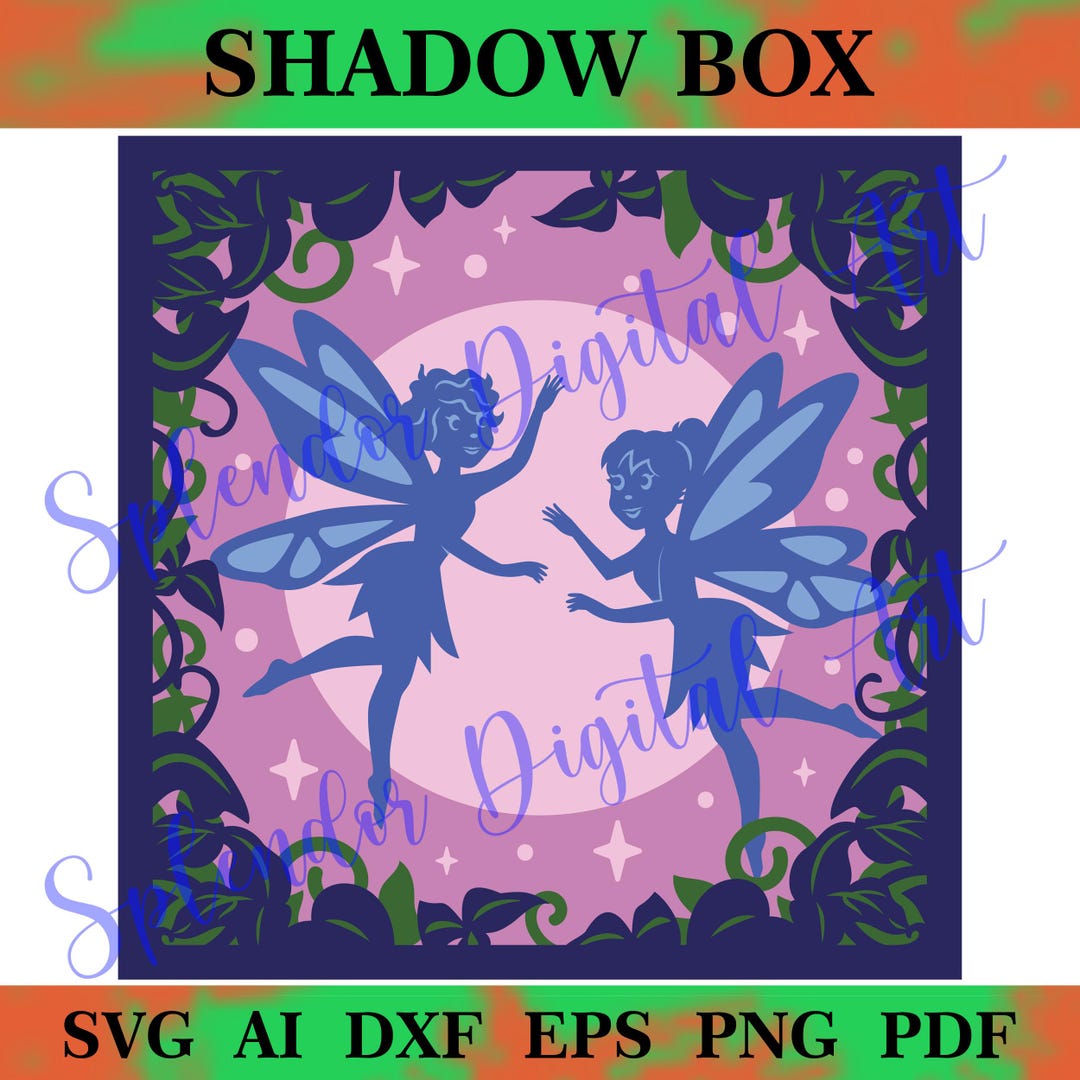 FAIRY SHADOW BOX Fairies 3d Svg Magical Home Decor, Wall Art, Unique ...