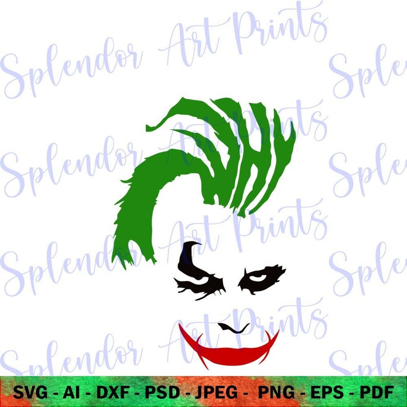 JOKER SVG Joker Smile & Grin Gothic Design, Horror Movie Clipart for ...