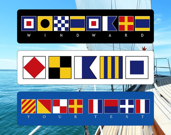 Nautical Flag Welcome Canvas on Wood Sign Nautical Flag Sign Nautical ...