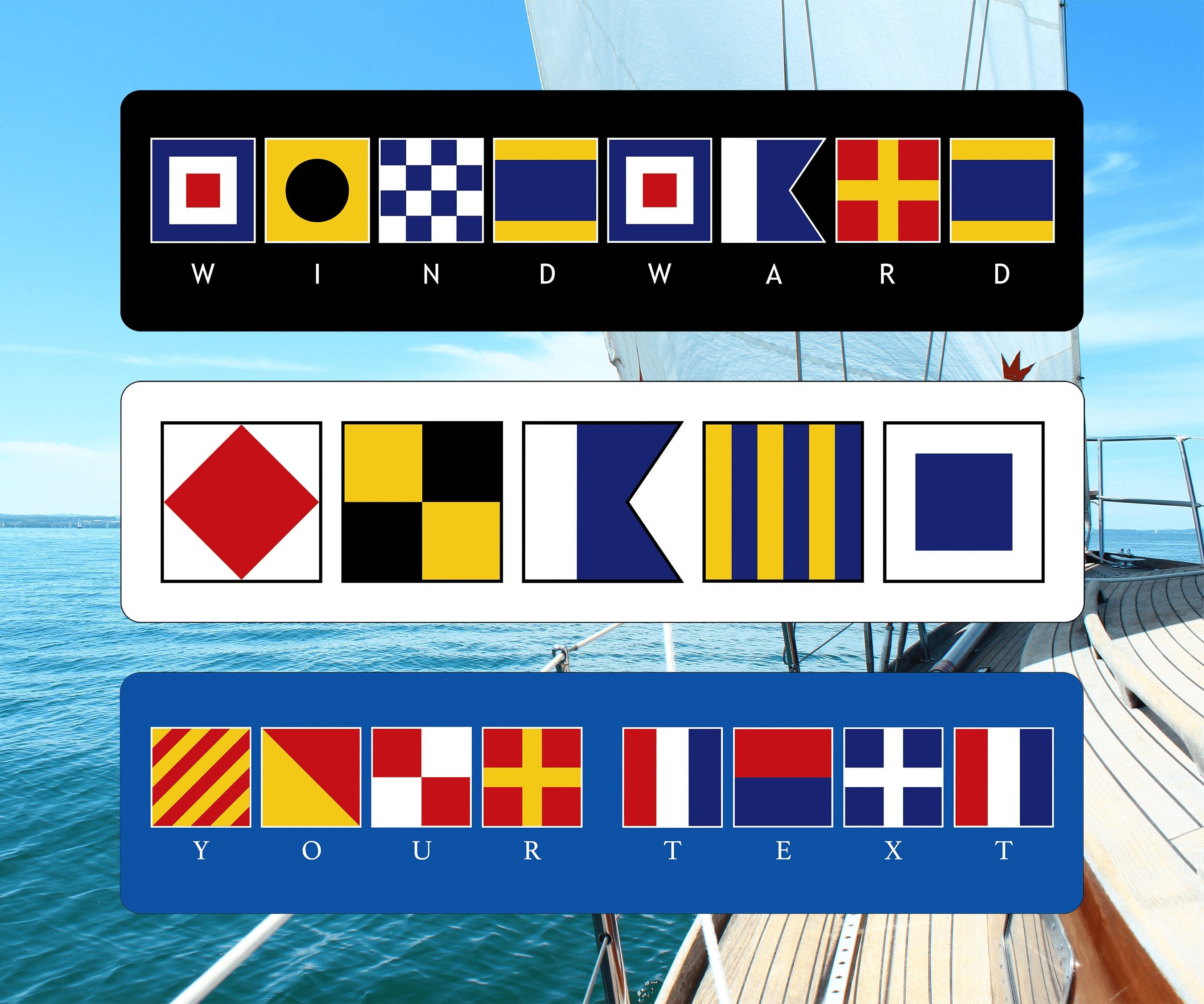 Customizable Nautical Flag Metal & Vinyl Sign | Signal Flag, Boating ...