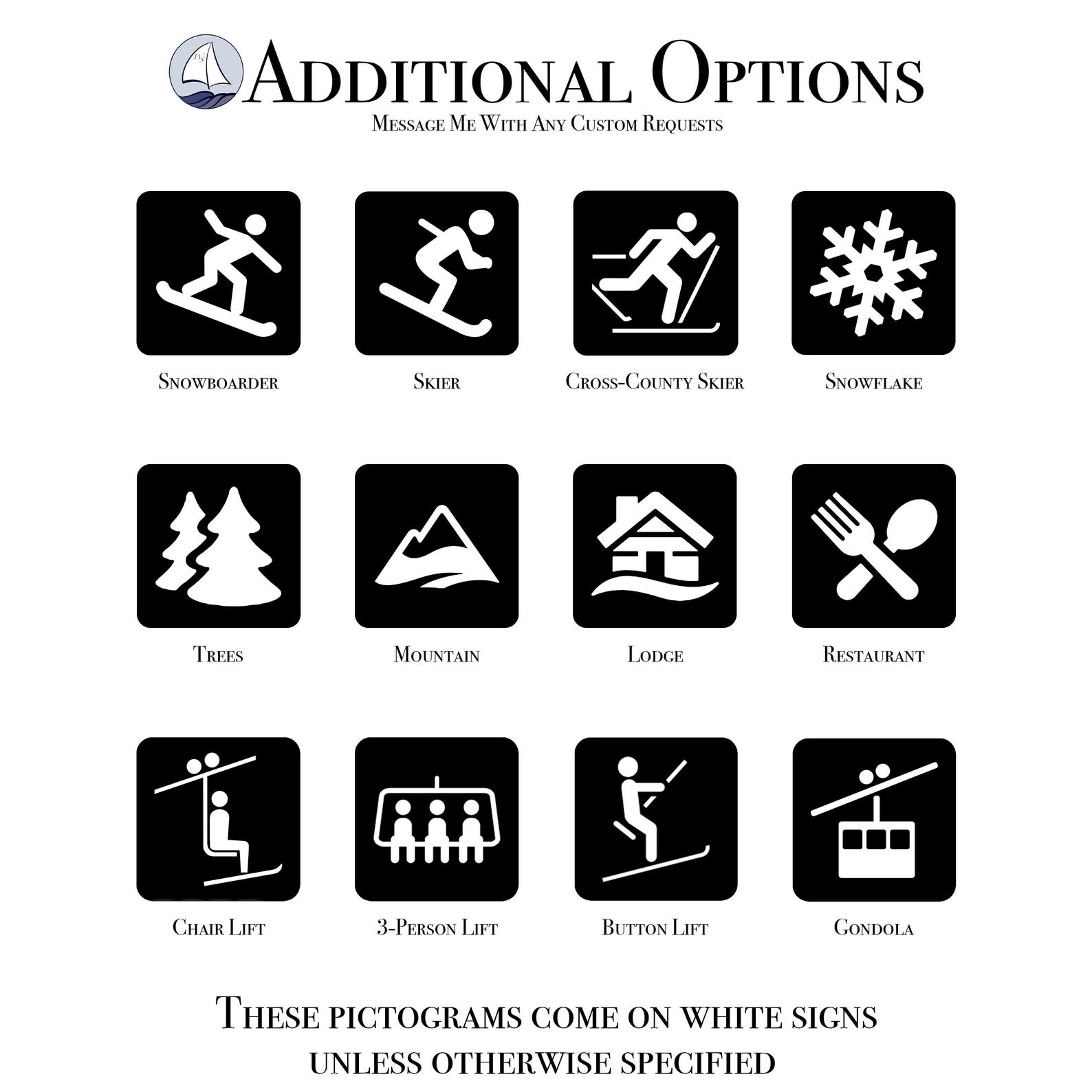 Customizable Metal Ski Trail Sign: Aluminum & Vinyl Sign (6"x24 ...