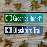 Aluminum Custom Ski Sign | Metal Personalized Ski Trail Sign | Ski ...