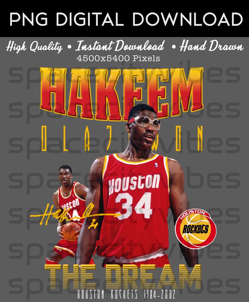 Hakeem Olajuwon Rap Tribute PNG - Instant Download - Etsy