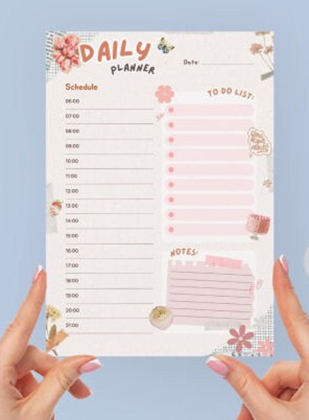 Daily to Do List Printable, Productivity Planner, Daily Schedule ...