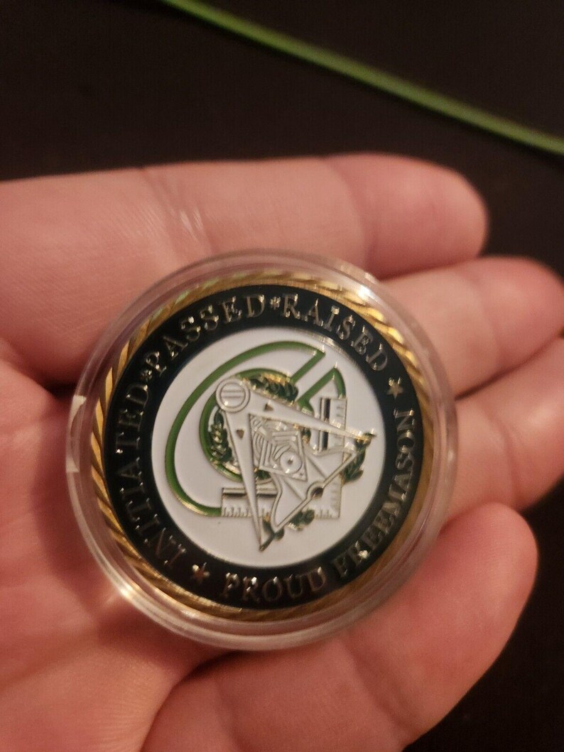 Golden Design Brotherhood Freemasons Masonic Challenge Coin Mason Token ...