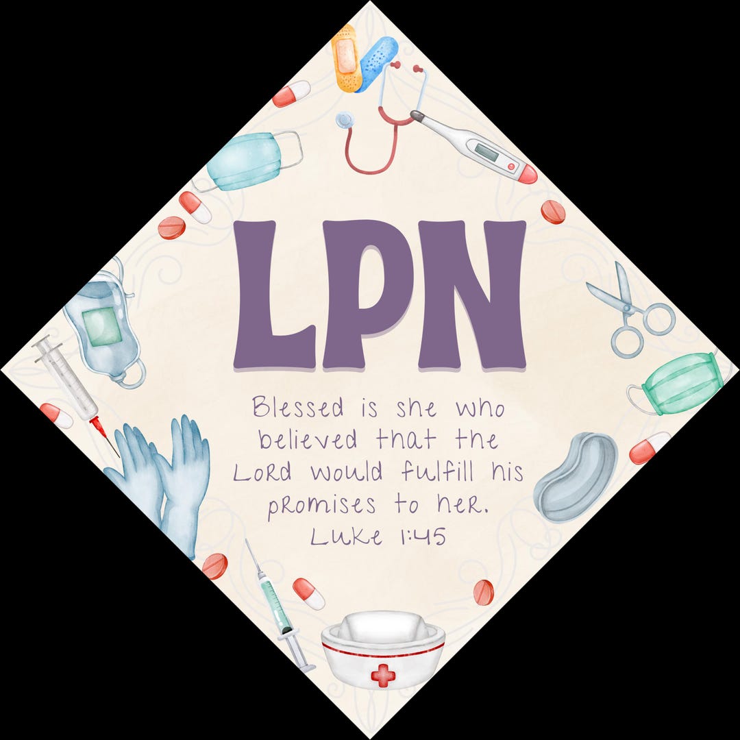 Graduation Cap Topper - LPN - Etsy