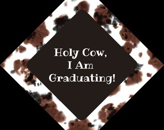 Graduation Cap Topper - Holy Cow 2 - Etsy