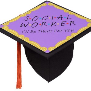 Graduation Cap Topper - Social Worker Purple - Etsy