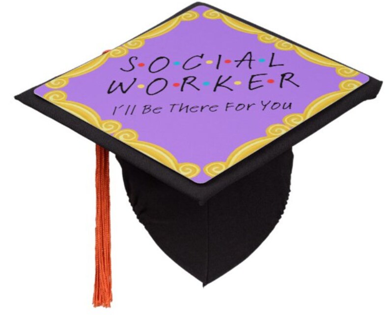 Graduation Cap Topper - Social Worker Purple - Etsy