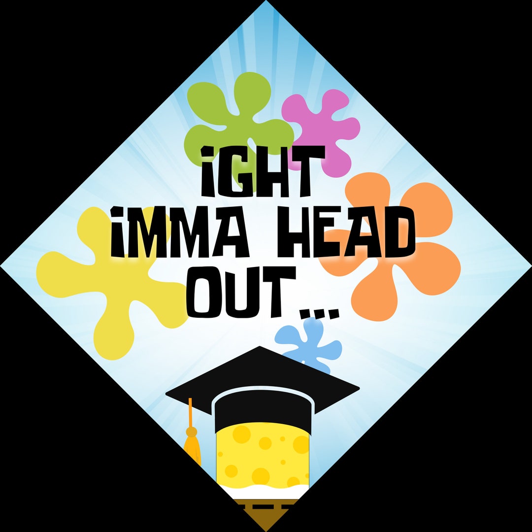 Graduation Cap Topper - Sponge Bob Out 3 - Etsy