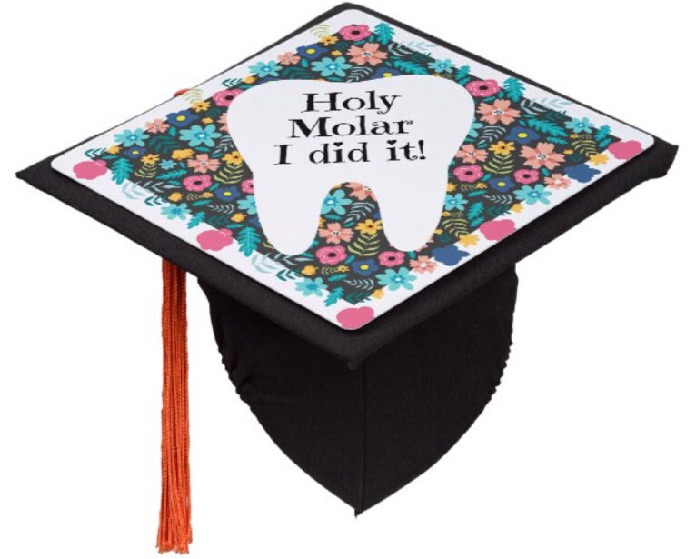 Graduation Cap Topper - Holy Molar - Etsy