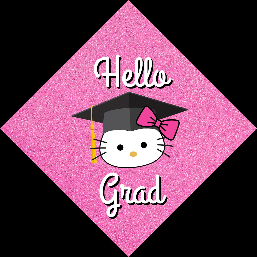 Graduation Cap Topper - Hello Grad - Etsy