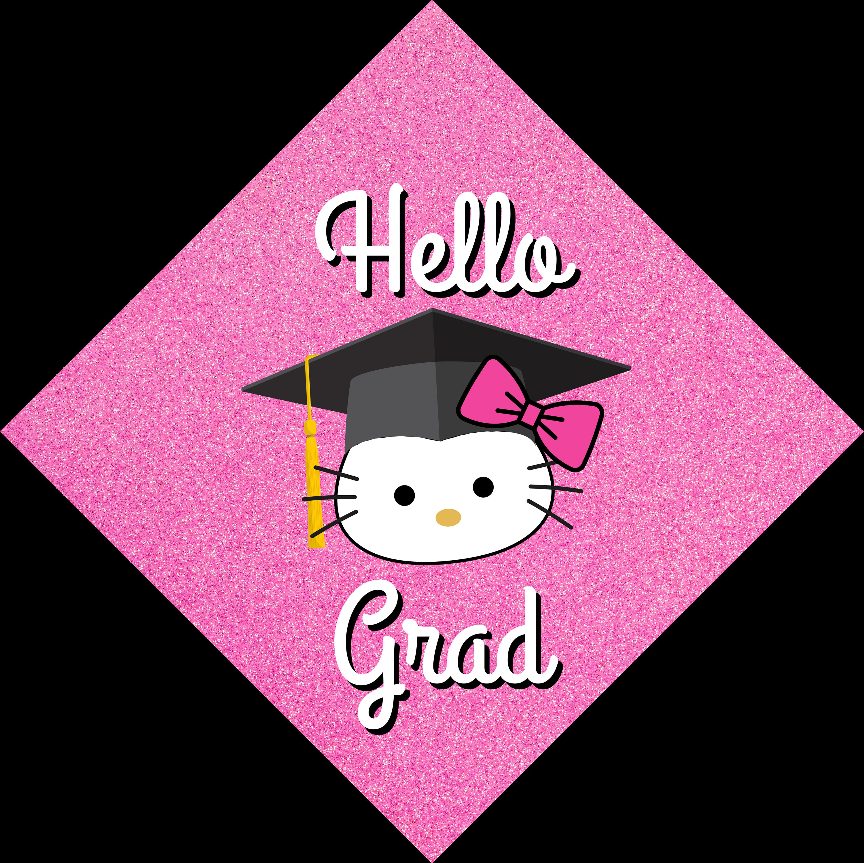 Graduation Cap Topper - Hello Grad - Etsy