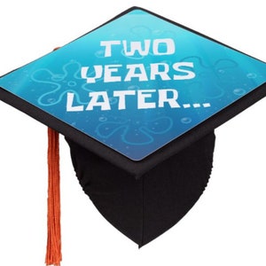 Graduation Cap Topper - Sponge Bob Two Years Later Blue - Etsy