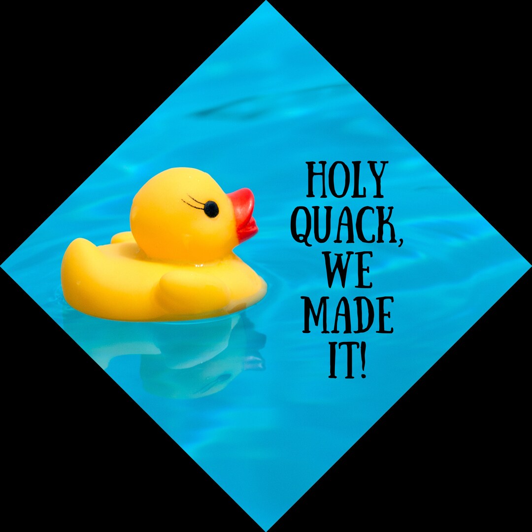 Graduation Cap Topper - Holy Quack - Etsy