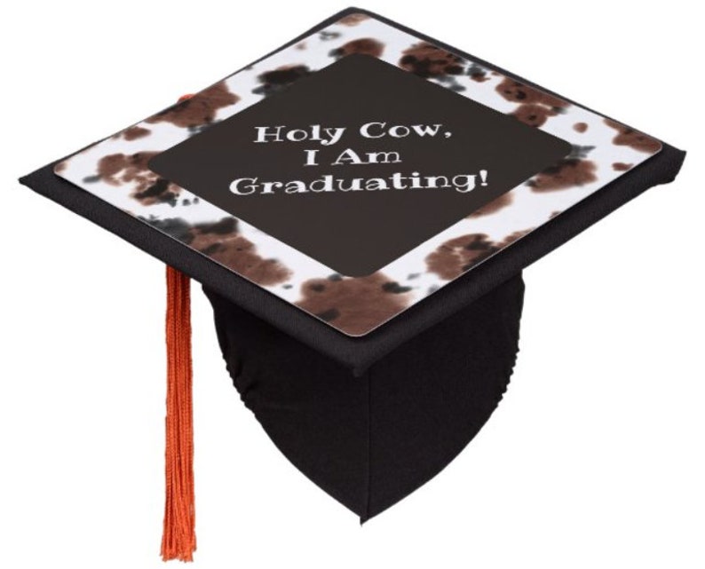 Graduation Cap Topper - Holy Cow - Etsy