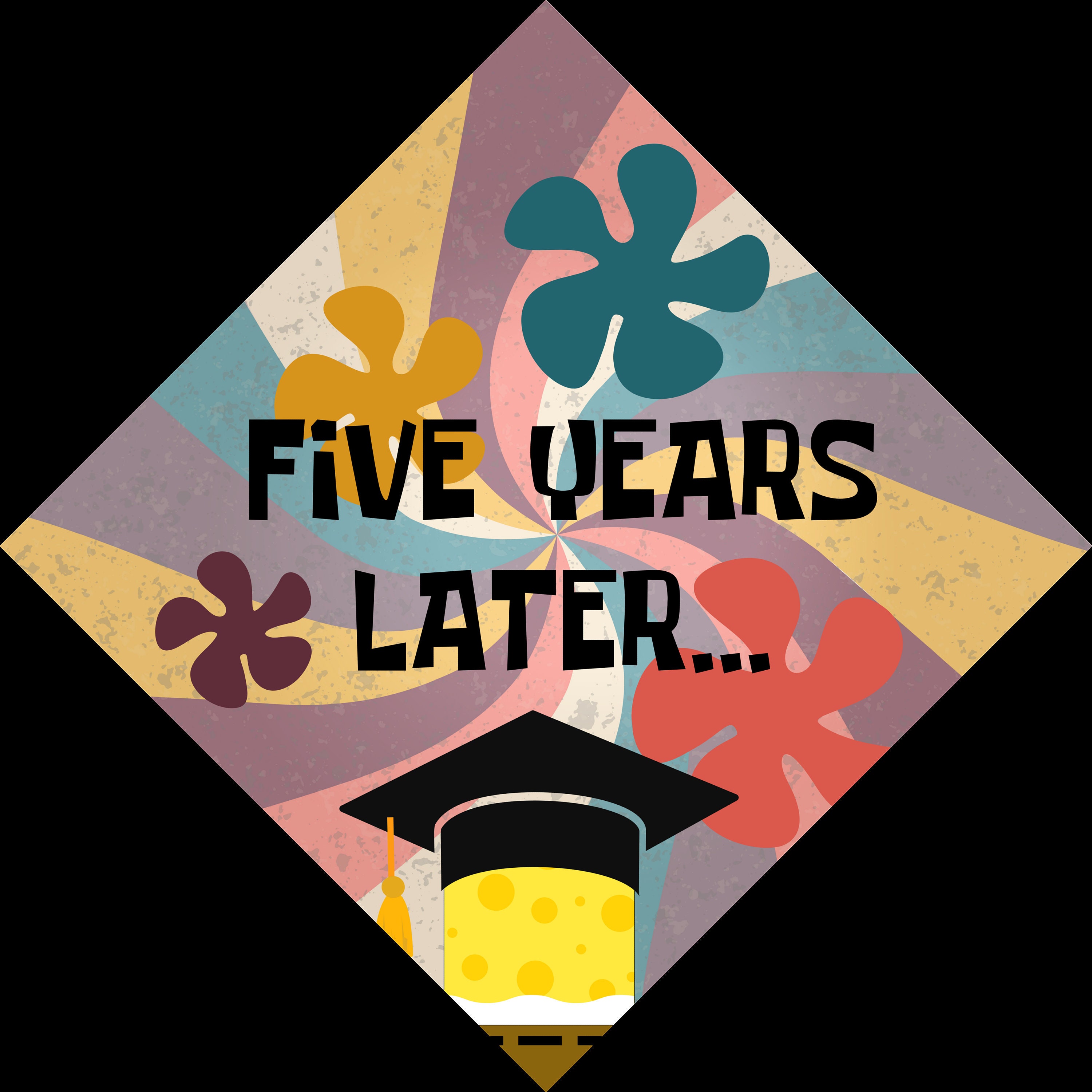 Graduation Cap Topper - Sponge Bob Five - Etsy