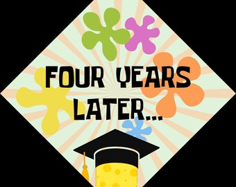 Graduation Cap Topper - Sponge Bob Out 3 - Etsy