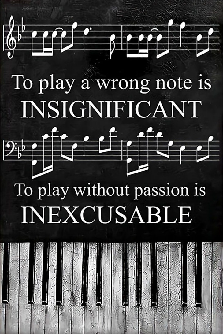 Piano to Play A Wrong Note is Insignificant to Play Without - Etsy