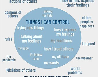 Things I Can Control Vs Things I Cannot Mental Health for Therapist - Etsy