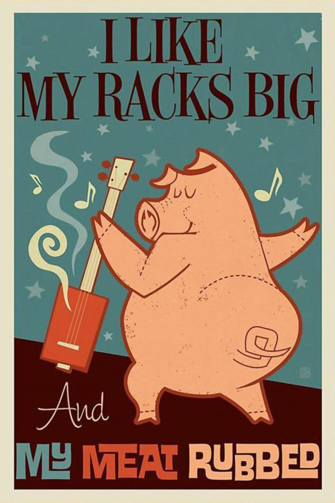 Retro Pig Dance My Racks Big I Like My Racks Big and My Meat - Etsy