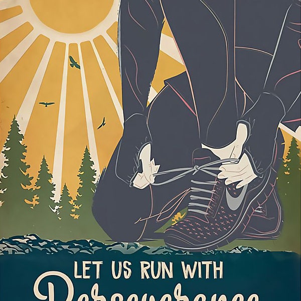 Let Us Run With Perseverance Wall Art - Etsy