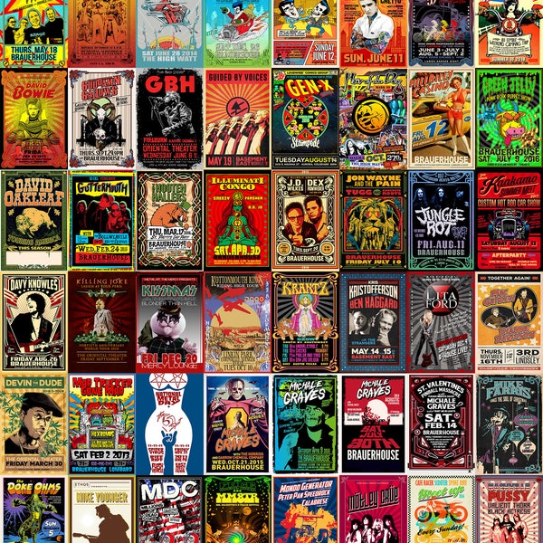 Rock Concert Posters - Etsy