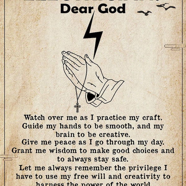 Prayer for Electricians - Etsy