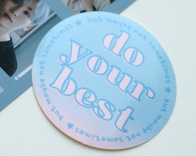 Seventeen Vinyl Sticker Do Your Best Sticker - Etsy