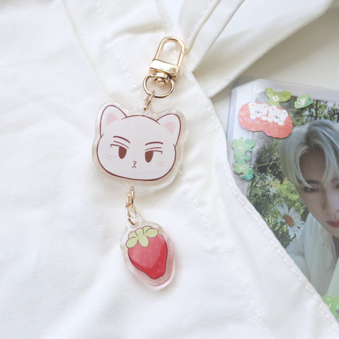 Zerobaseone Ricky Strawberry Acrylic Keychain | Zb1 Kpop Keychain Charm ...
