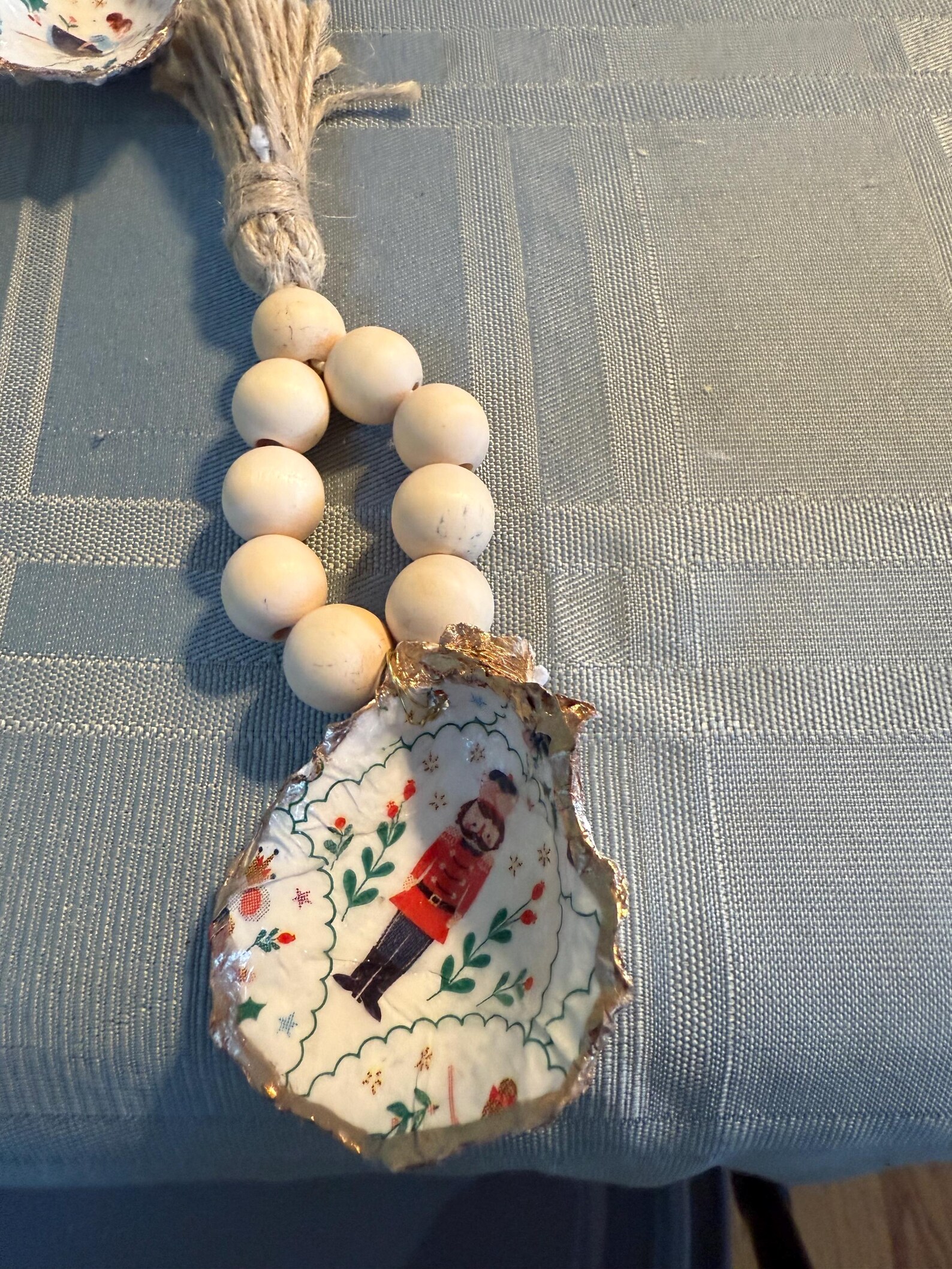 Nutcracker Oyster Shell Napkin Rings - Coastal Holiday Decor, Set of 6 ...