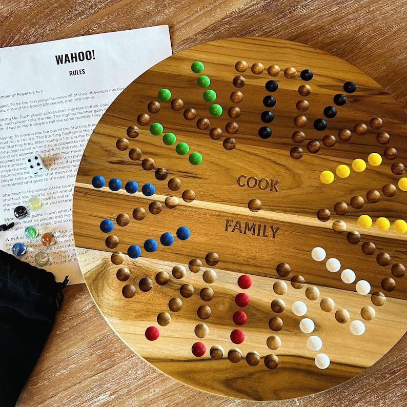 Wahoo Game Aggravation Game Marble Game Marble Board Personalized Game ...